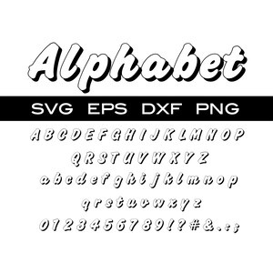 Alphabet SVG SVG Fonts Font Svg Letters Svg Silhouette - Etsy