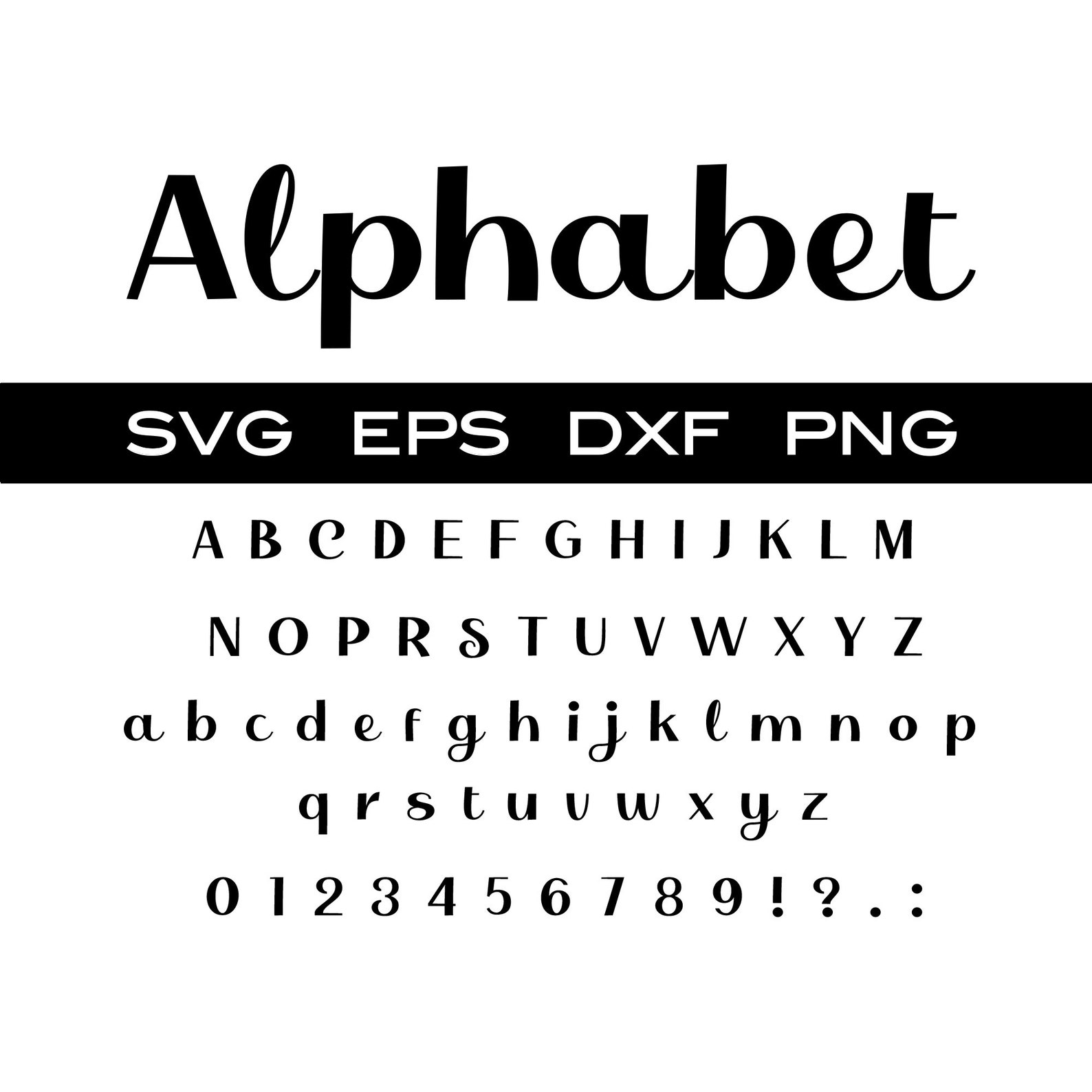 Alphabet SVG SVG Fonts Font Svg Letters Svg Silhouette - Etsy