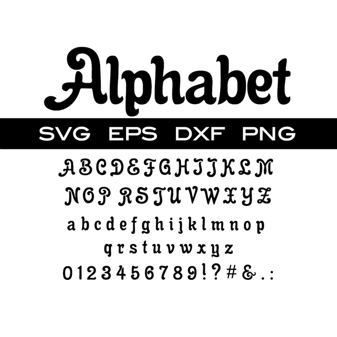 Alphabet SVG SVG Fonts Font Svg Letters Svg Silhouette - Etsy Hong Kong