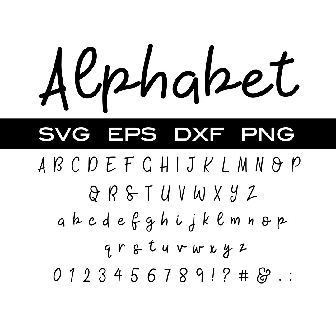 Alphabet SVG SVG Fonts Font Svg Letters Svg Silhouette - Etsy Canada