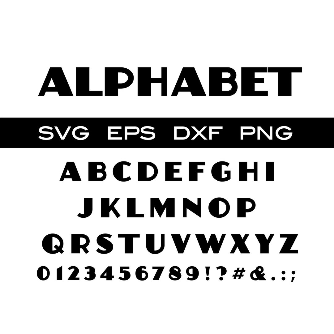 Alfabeto SVG fuentes SVG fuente Svg letras Svg silueta - Etsy España