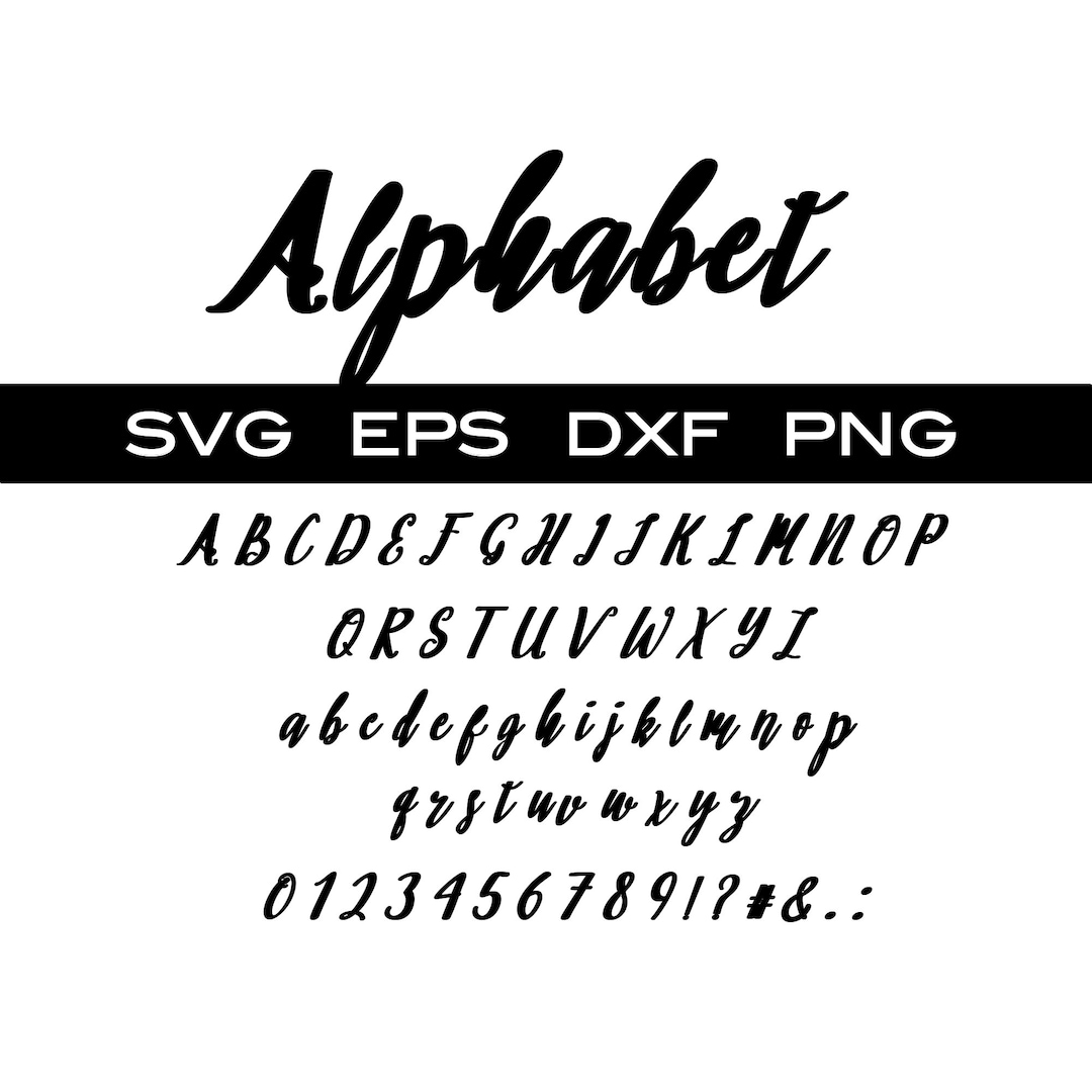 Alphabet SVG Svg Cutfiles SVG Cut File Cricut Font Svg - Etsy