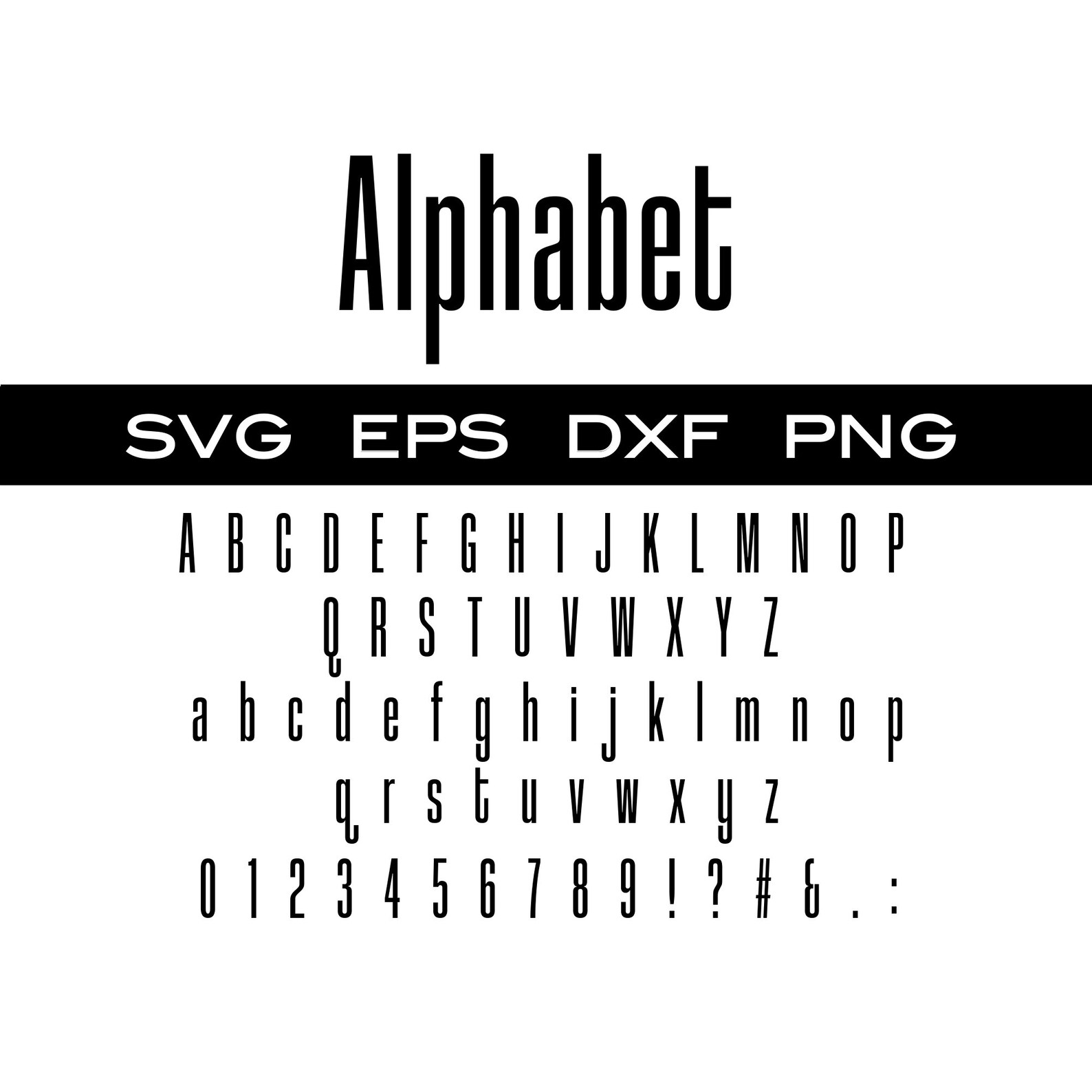 Alphabet SVG SVG Fonts Font Svg Letters Svg Silhouette | Etsy