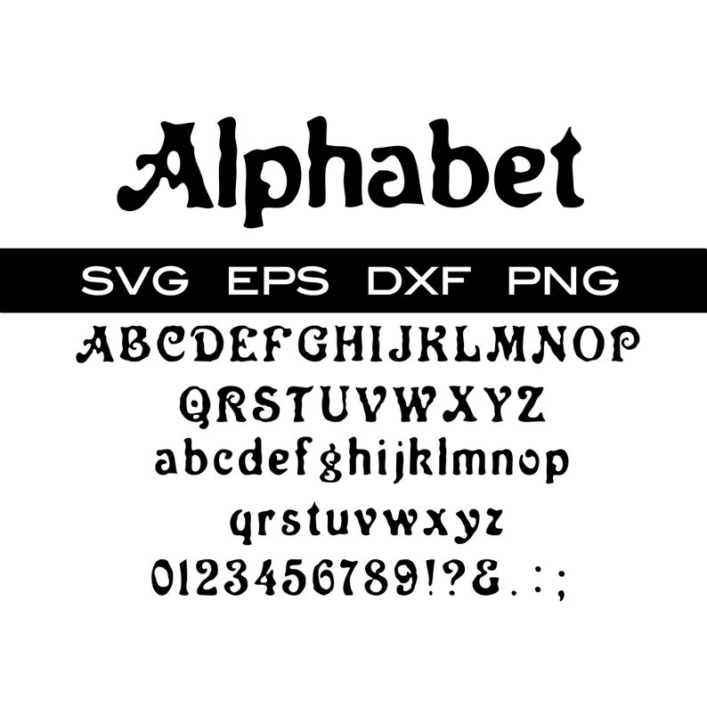 Alphabet SVG SVG Fonts Font Svg Letters Svg Silhouette - Etsy