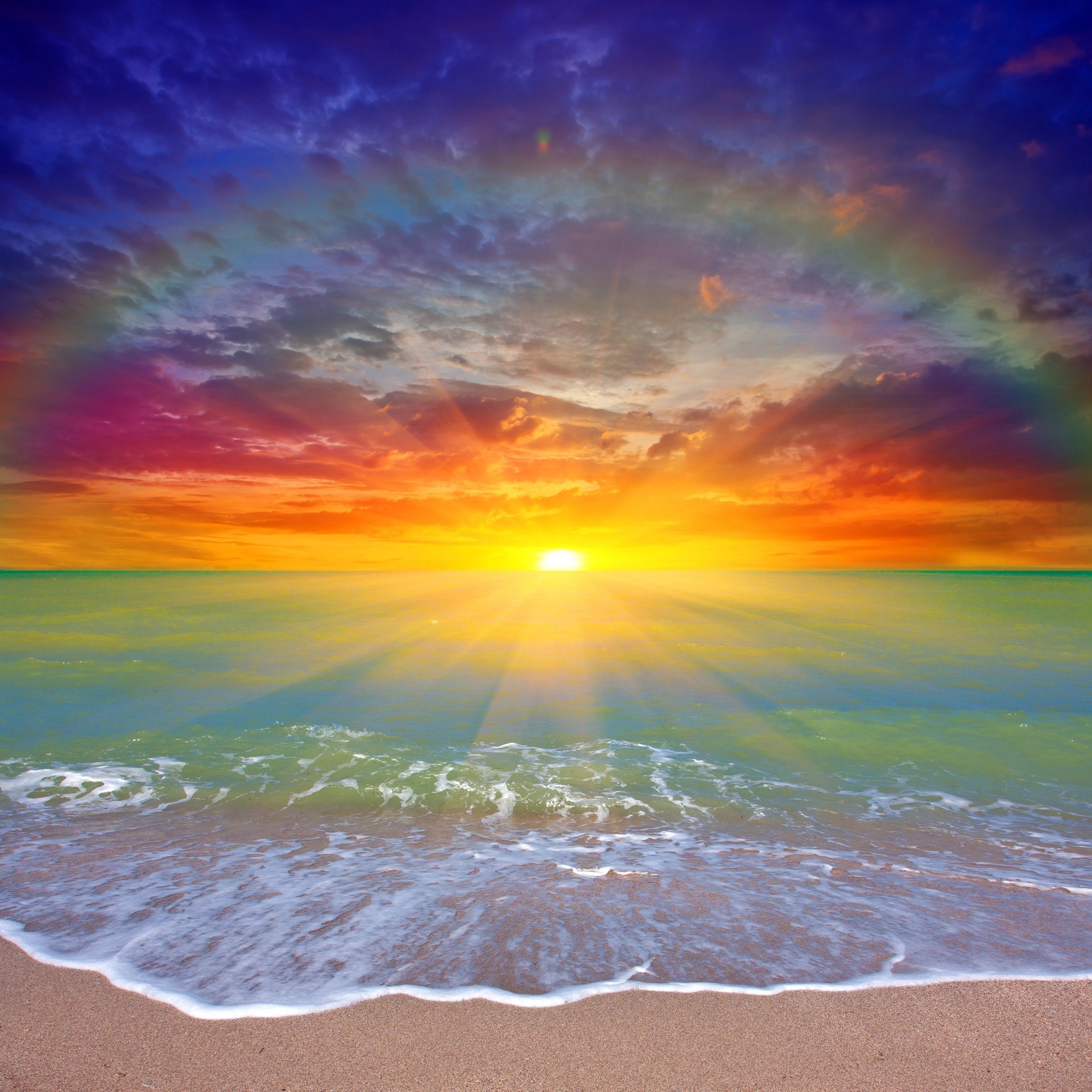 DIY 5D Beach Sunset with Rainbow Diamond Painting Kit. Diamond | Etsy