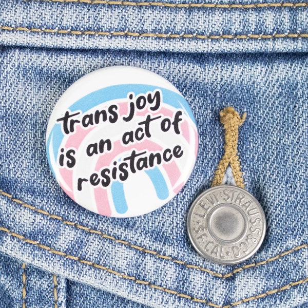 Trans Button - Etsy