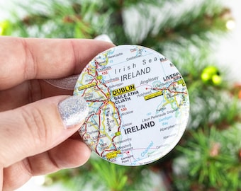 Vintage Map Paper Pinecone Ornament. Decoration Christmas - Etsy