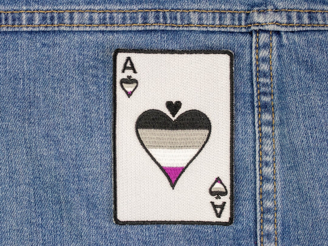 Asexual Ace Iron on Patch, Queer Patch, Playing Card Patch - Etsy