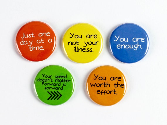 Positive Affirmations Buttons or Ceramic Magnets: Positive | Etsy Canada