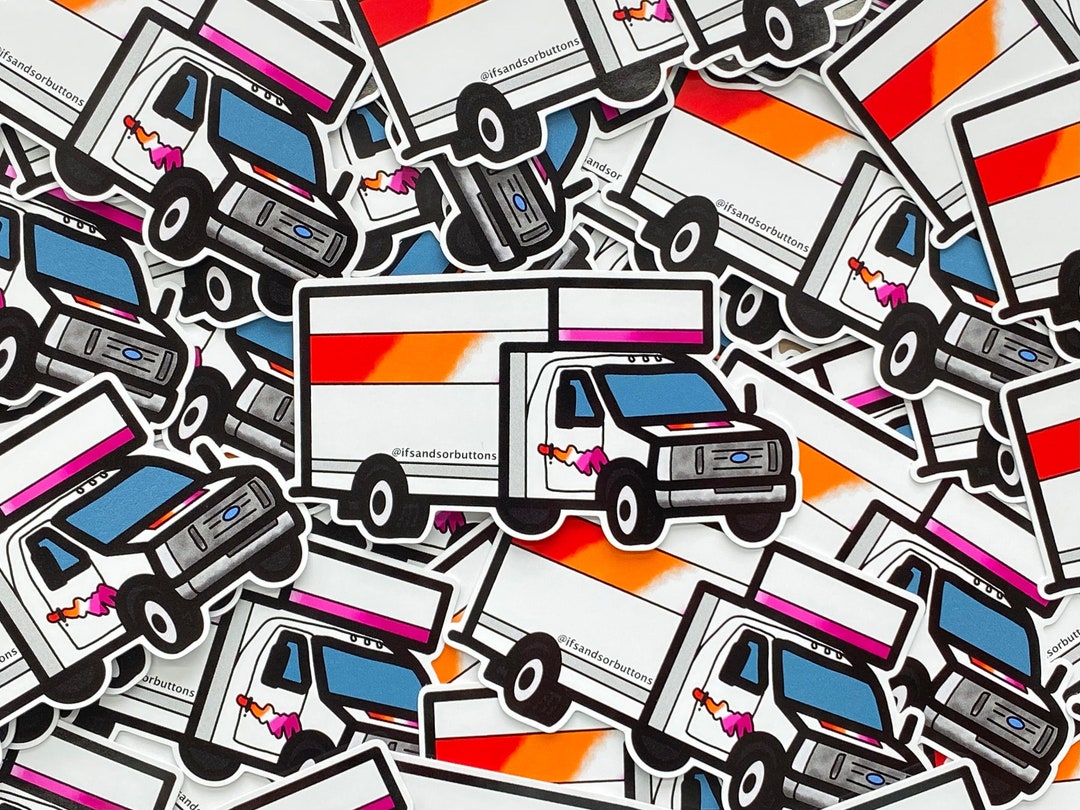 Lesbian U-haul Queer Die-cut Sticker - Supports the Ten Oaks Project - Etsy