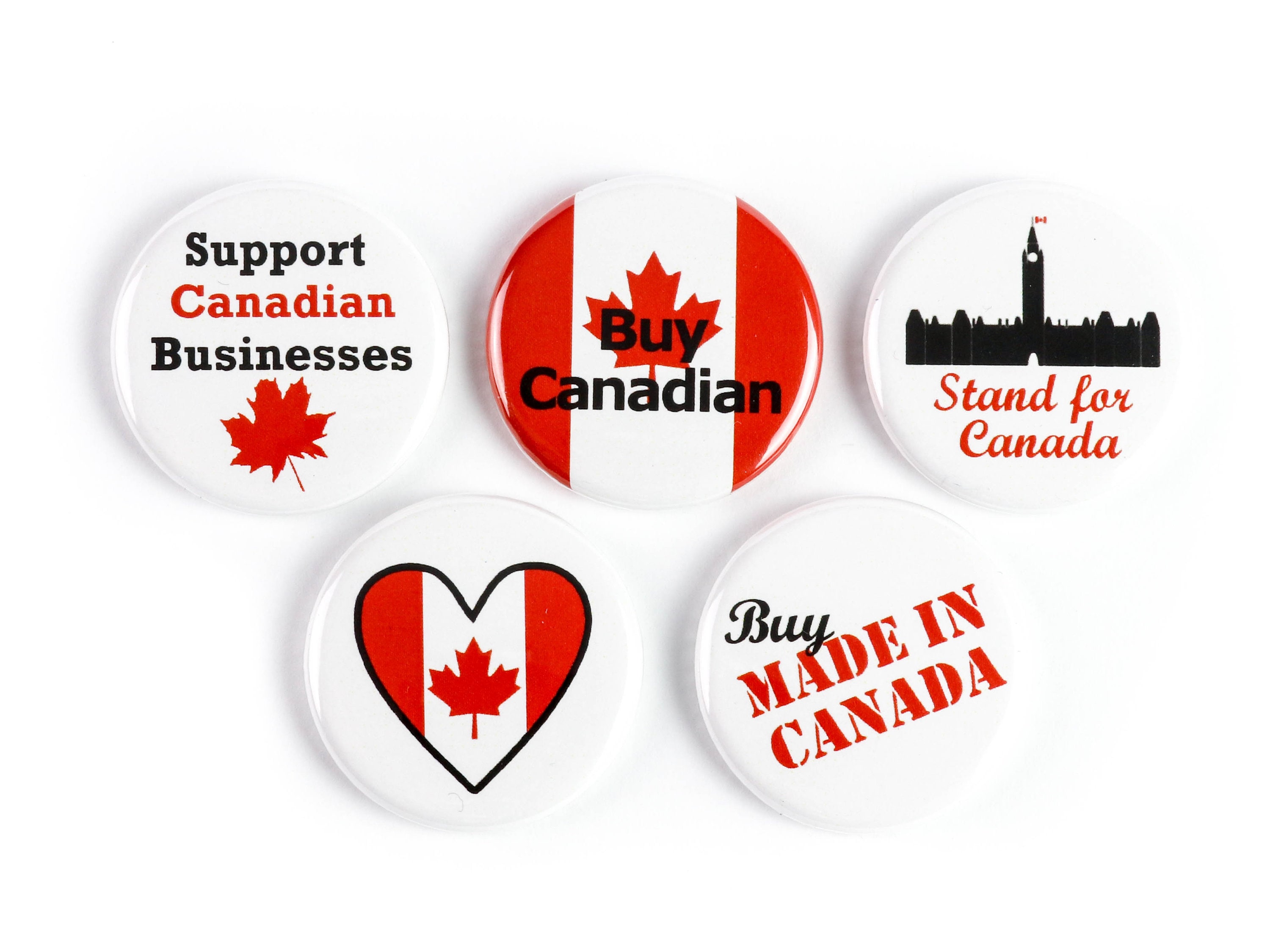 Buy Canadian Magnets or Pinback Buttons: Canada Day Made in | Etsy