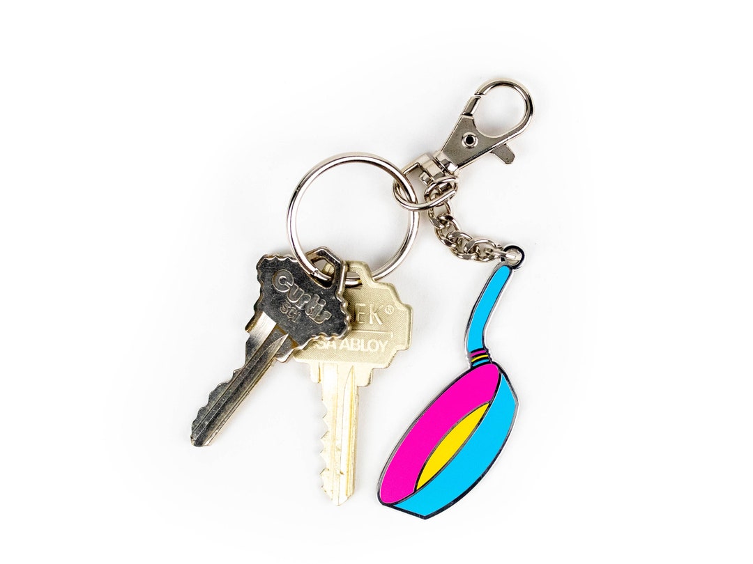 Pansexual Pan Keychain - Pansexual Pride Key Chain - Queer Key Keeper ...