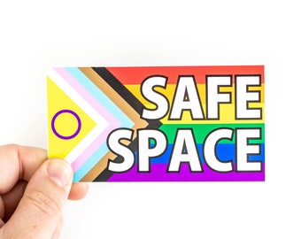 This is a Safe Space Progress Flag LGBTQ POC Transgender Flag - Etsy