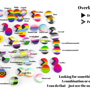 5 Pack Pride Buttons - Pride Magnets - LGBT Buttons - Queer Buttons ...