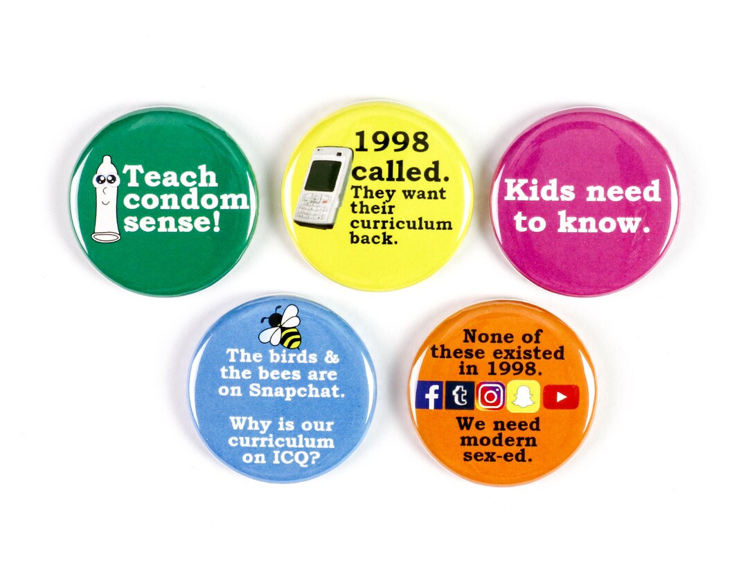 Teach Condom Sense Kids Need to Know Pinback Buttons or - Etsy