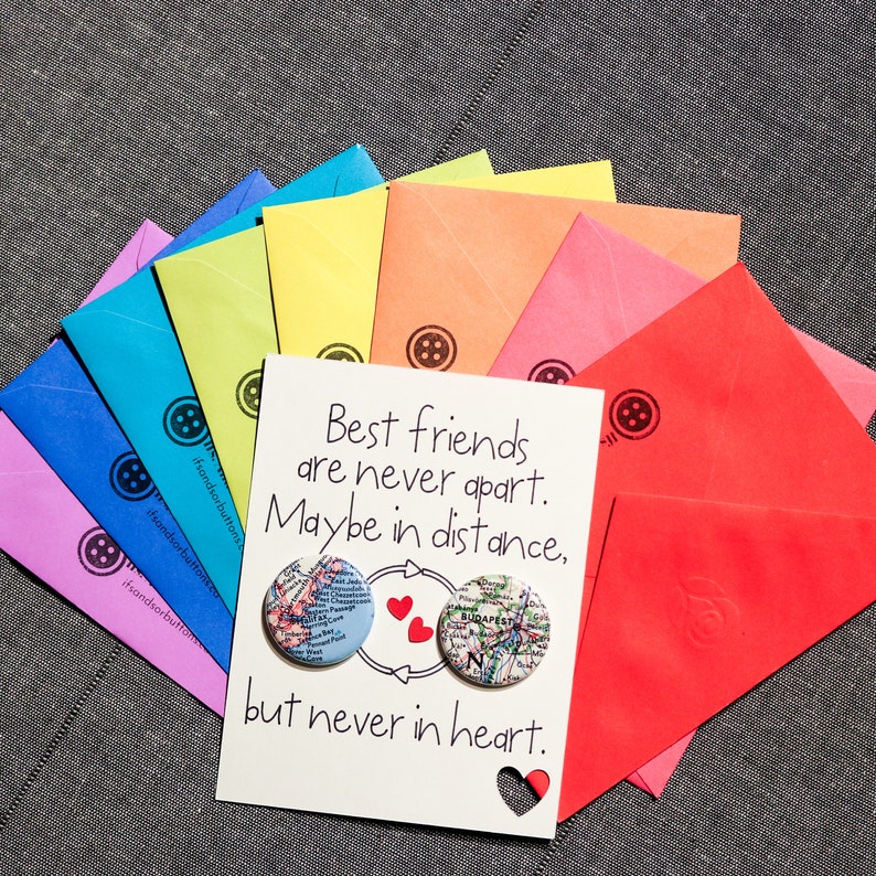 Personalized Long Distance Friendship Card: Pick Your Cities - Etsy Canada