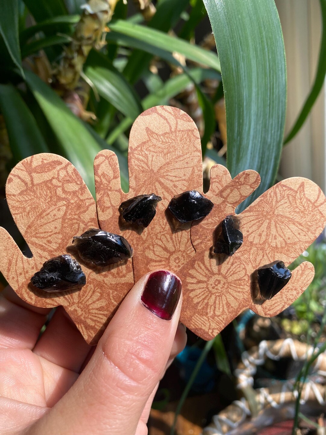 Obsidian Earrings / Raw Obsidian / Stud Earrings / Handmade / Art From ...