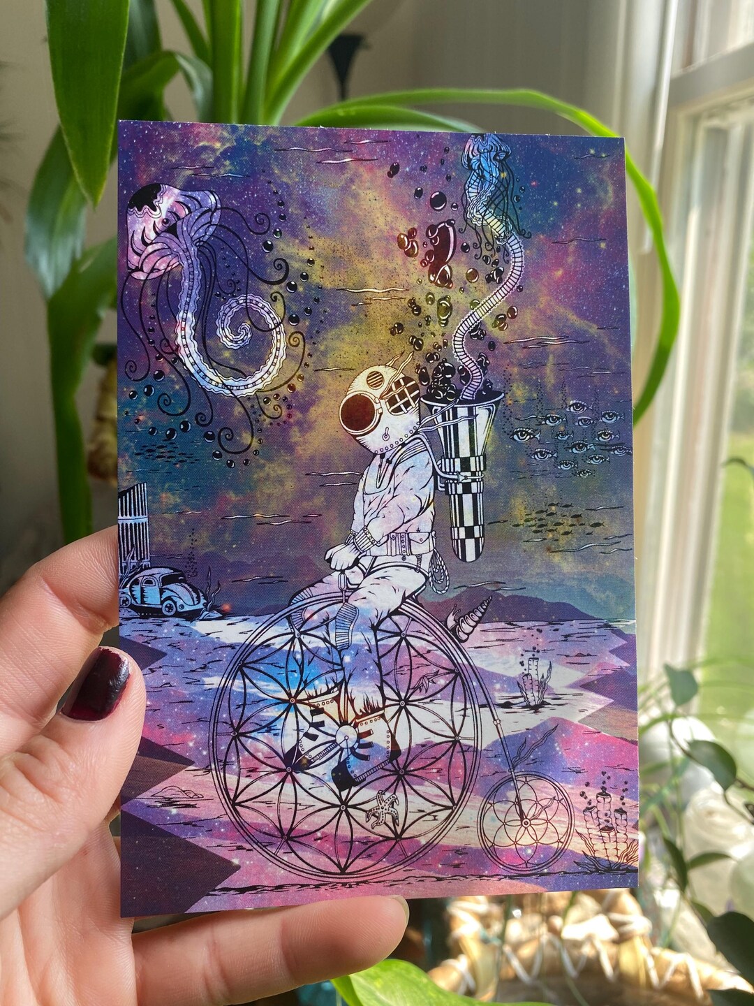 Penny Farthing Sticker / Submariner Sticker / Original Art / Art From ...