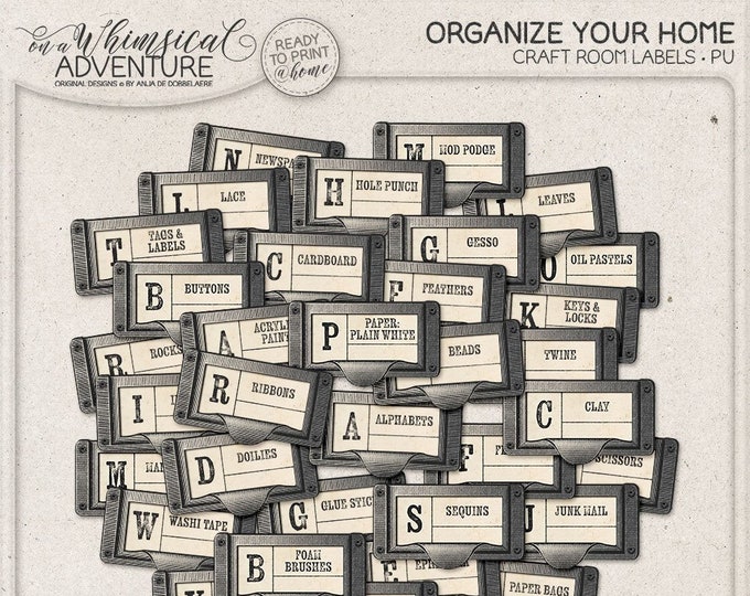 Craft Room Labels Organize Your Home Printable Labels Print - Etsy
