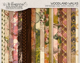 Fall Themed Colors Autumn Paper Pack In The Woods Autumn | Etsy