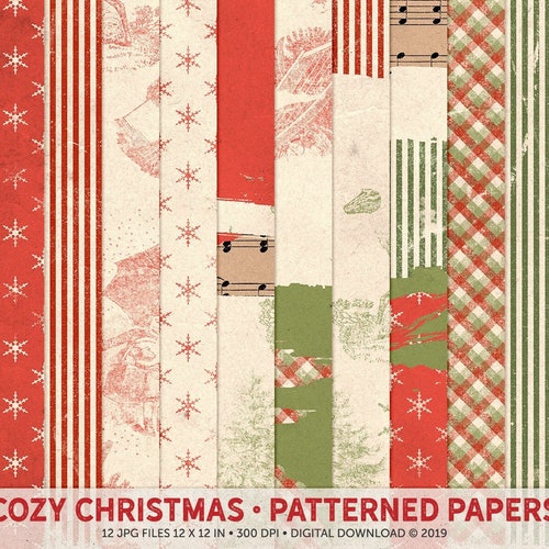 Golden Christmas Digital Paper Seamless Backgrounds and - Etsy