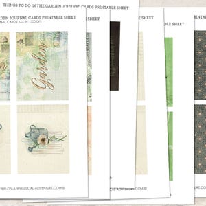 Garden Journal Cards, Nature Lover Gift, Pocket Cards Printing, Photo ...