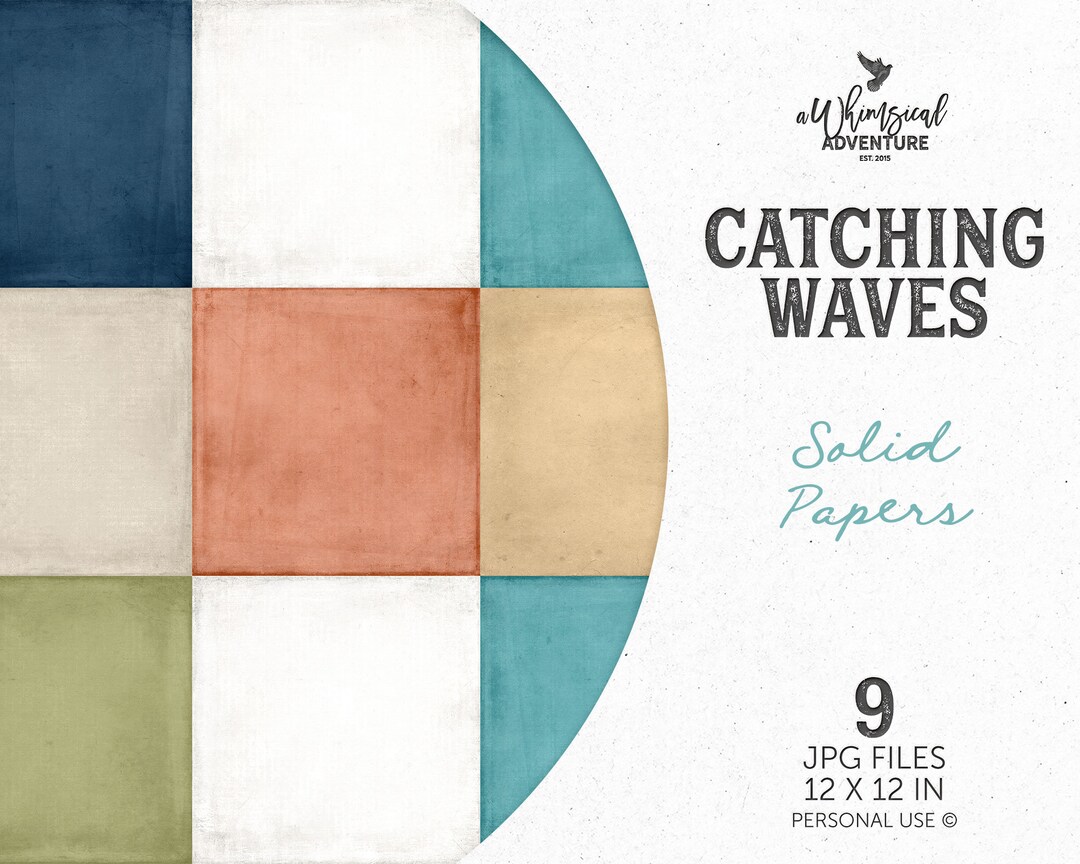 Solid Color, Digital Paper Pack, Instant Download, Beach Vacation, Sea ...