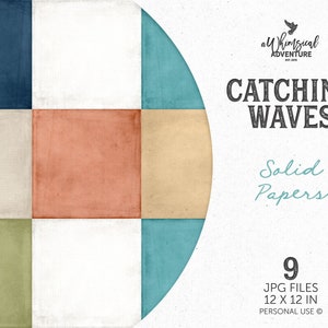 Solid Color, Digital Paper Pack, Instant Download, Beach Vacation, Sea ...