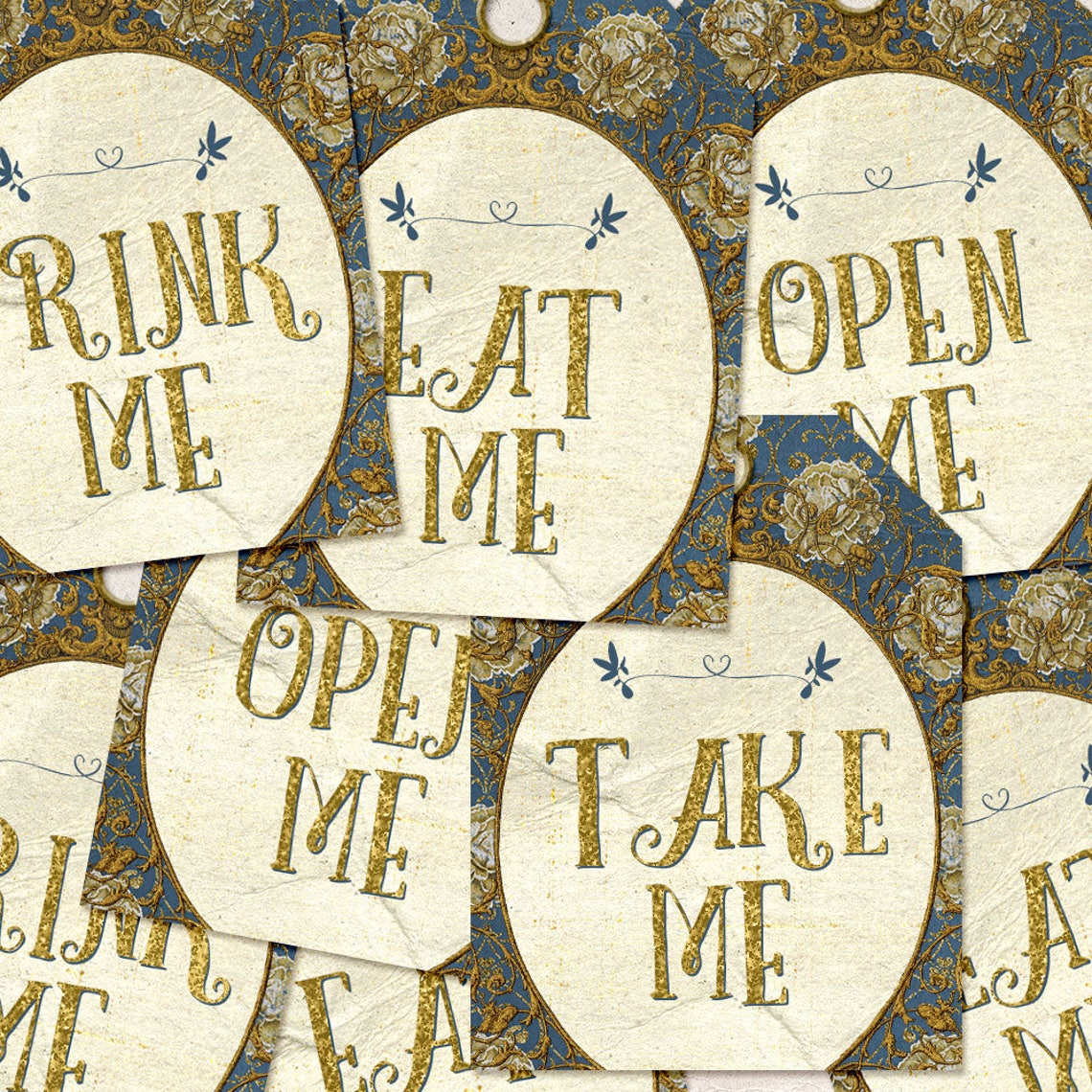 Printable Alice in Wonderland Mini Food Tags Party - Etsy