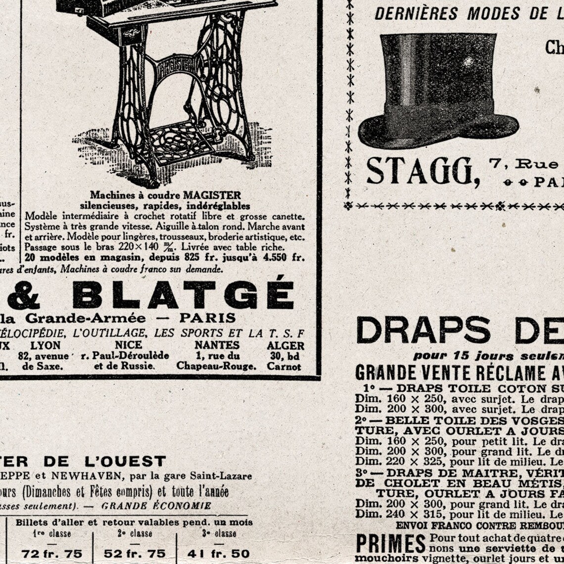 Antique French Advertisements, Commercial Use OK, Digital Download ...