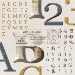 Alice in Wonderland, Scrapbook Kit, Digital Scrapbooking, Scrapbook ...