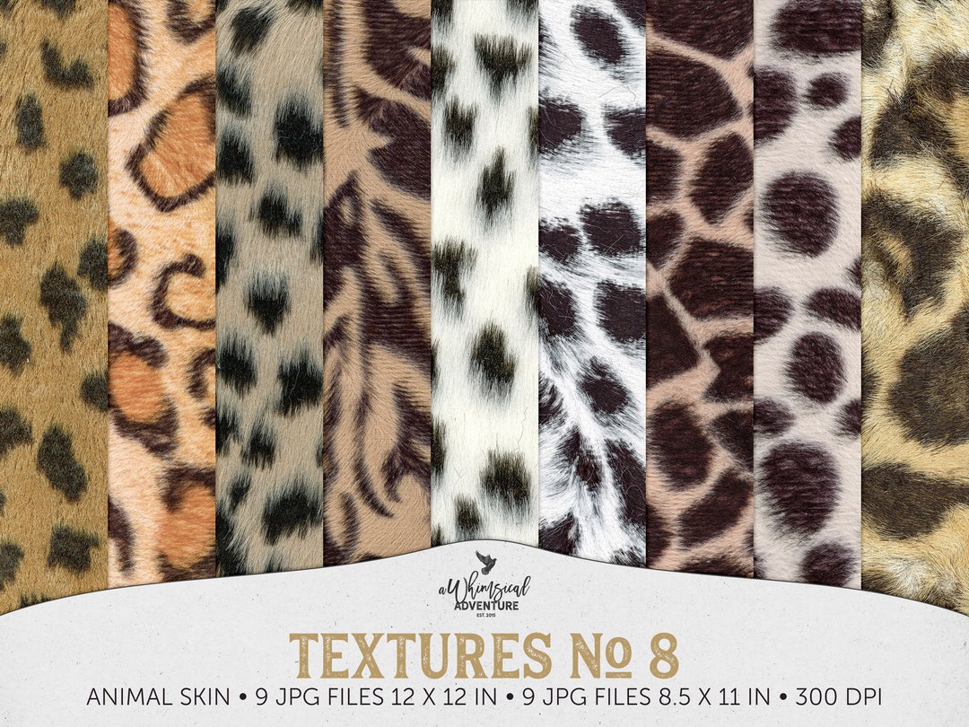 Animal Skin Digital Paper, Safari Digital Paper Crafting, Commercial ...