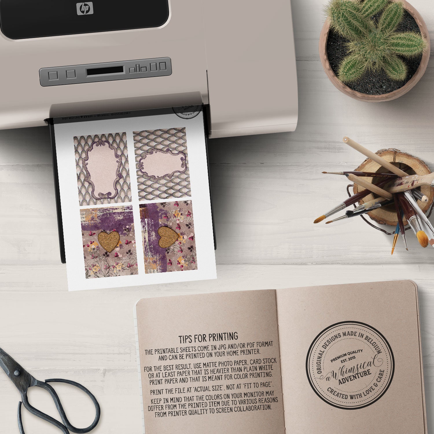 Printable Journal Cards for Scrapbook Pages, Fall Themed Digital ...