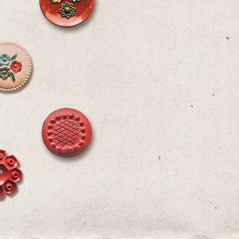Retro Buttons Vintage Button Mix Digital Download - Etsy