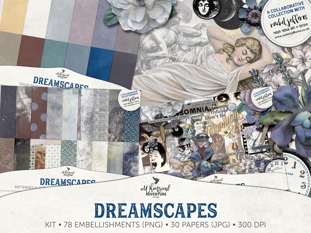 Dreamscapes Mixed Media Art Scrapbook Kit for Insomnia Journaling ...