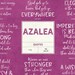 Azalea Scrapbook Elements, Digital Word Art, Instant Download, Gift for ...