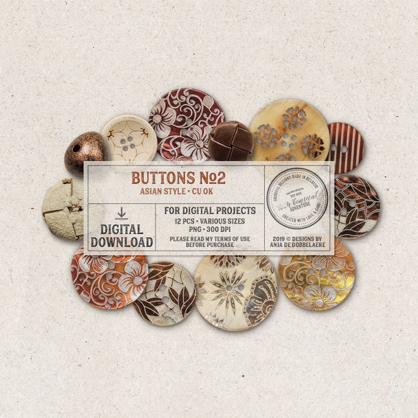 Oriental Buttons - Etsy