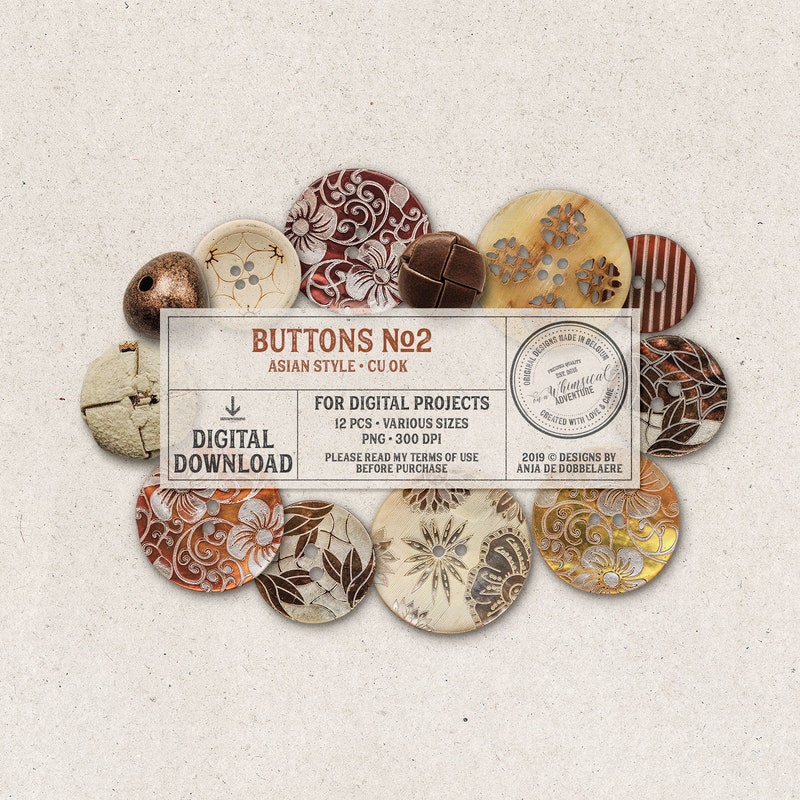 Oriental Buttons - Etsy