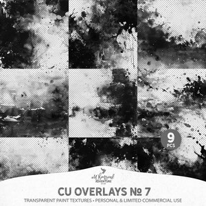 Transparent Painted Overlays PNG Files Scrapbook Designer Tools ...