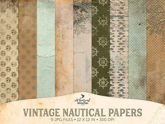 Nautical Paper Pack Seascape Under the Sea Fish and - Etsy