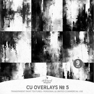 Transparent Painted Overlays PNG Files Scrapbook Designer Tools ...