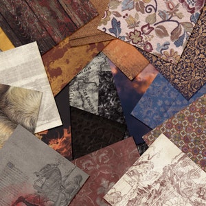 Printable Medieval Style Paper, Fantasy Junk Journal, Knights and Armor ...