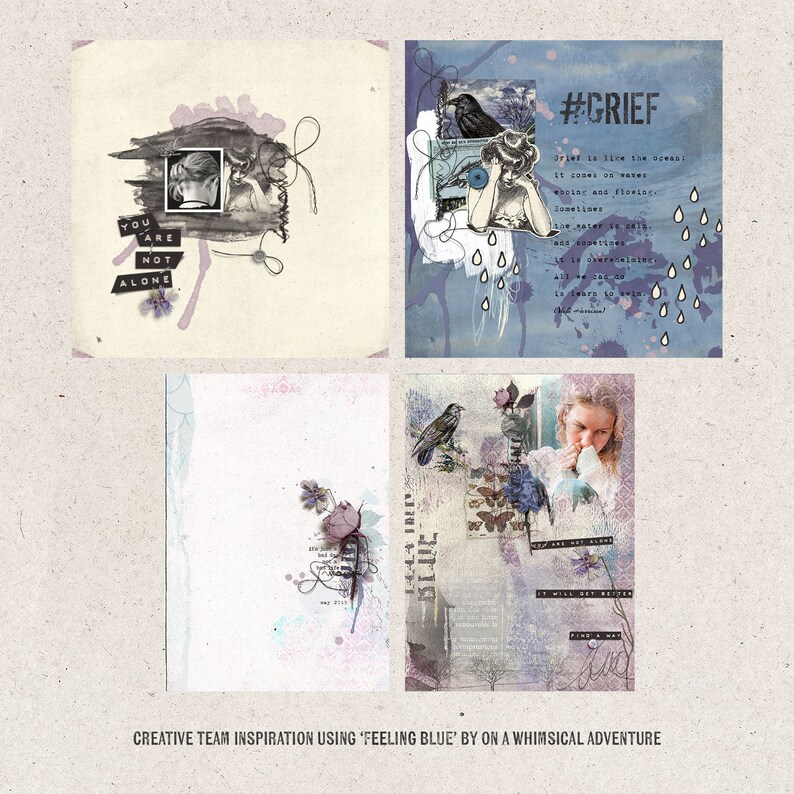 Scrapbook Elements Ready To Use Multi-Layered Mixed Media | Etsy