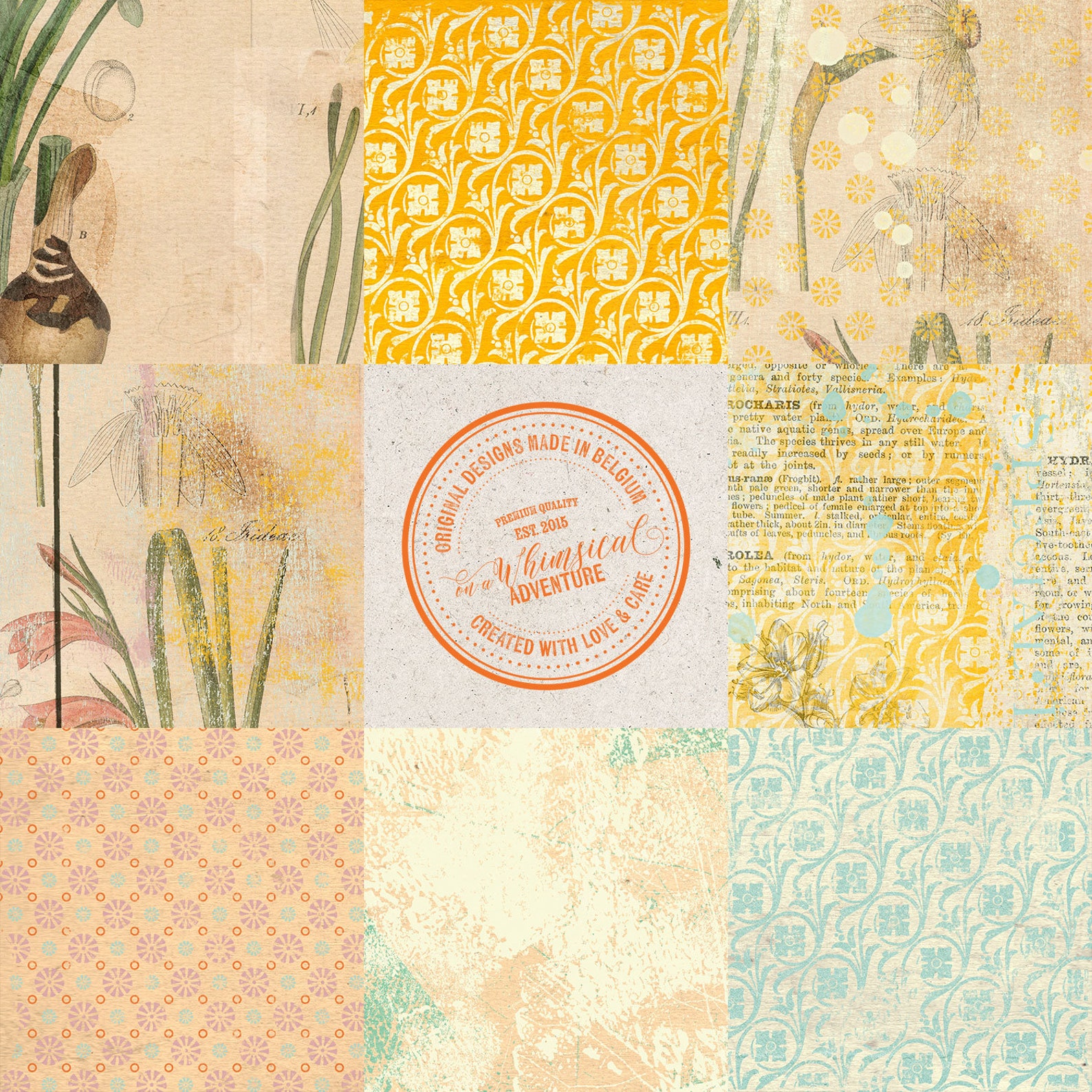 Printable Spring Backgrounds Vintage Floral Digital Paper - Etsy