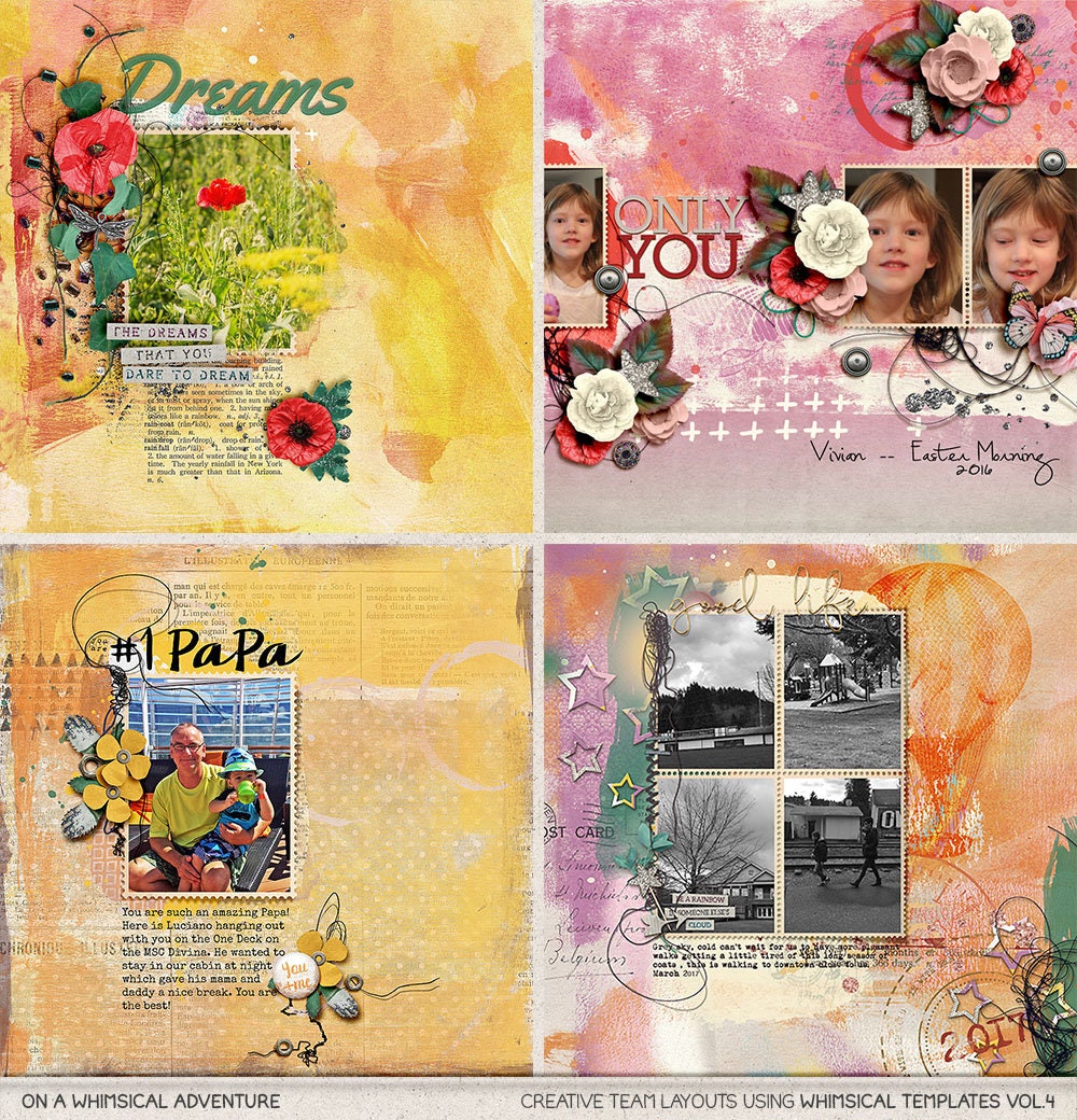Custom Scrapbook Pages Ready For Use Album Templates Photo | Etsy