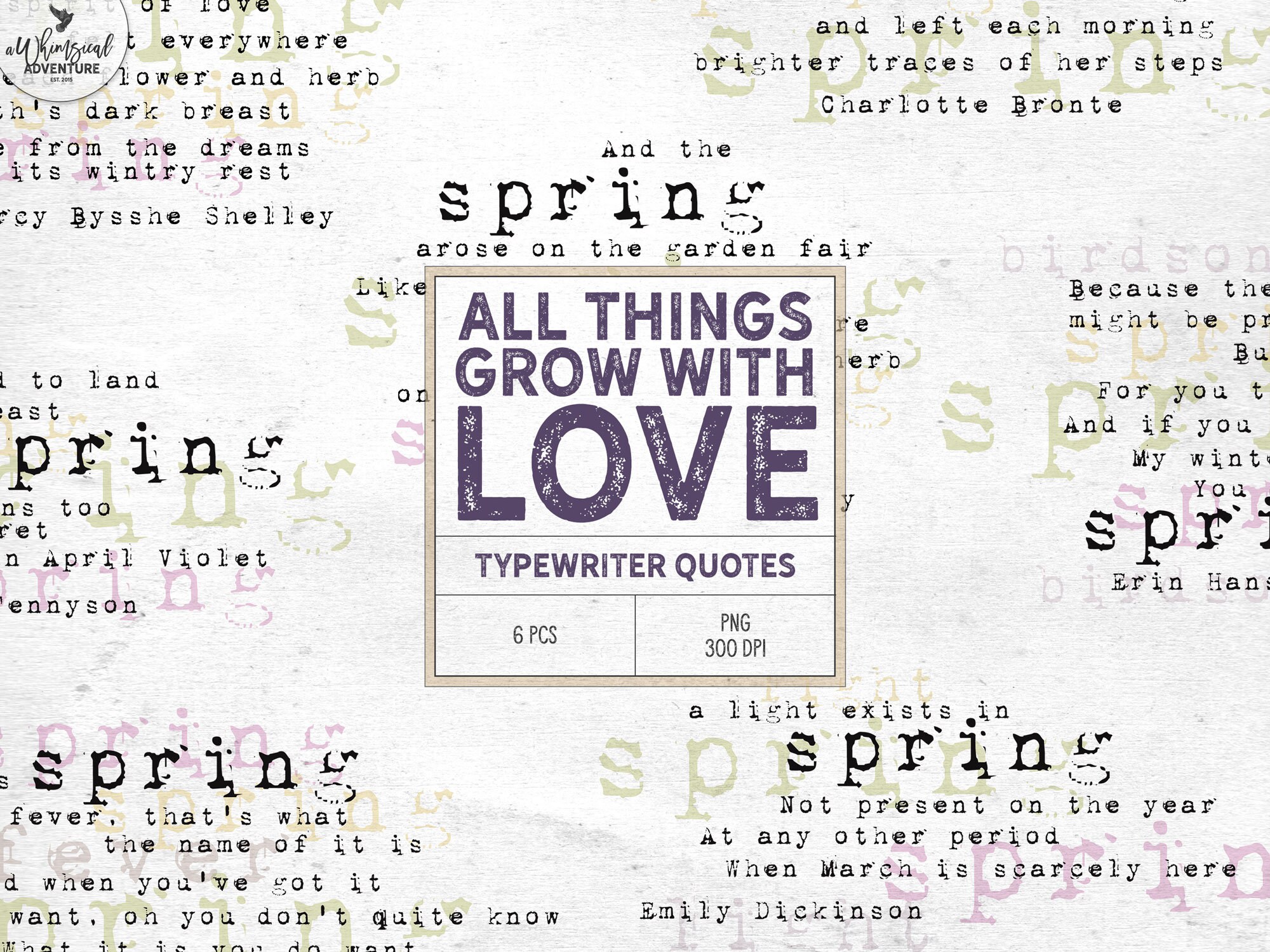 Classic Poetry Quotes Spring Themed Literature Erin Hanson - Etsy