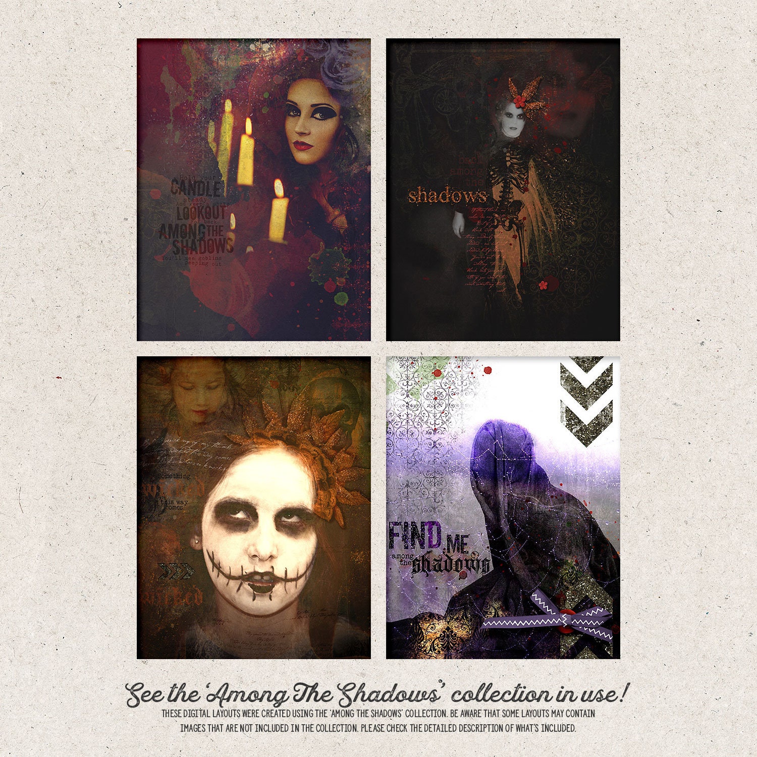 Gothic Style Digital Halloween Alphabet Clip Art Typewriter | Etsy