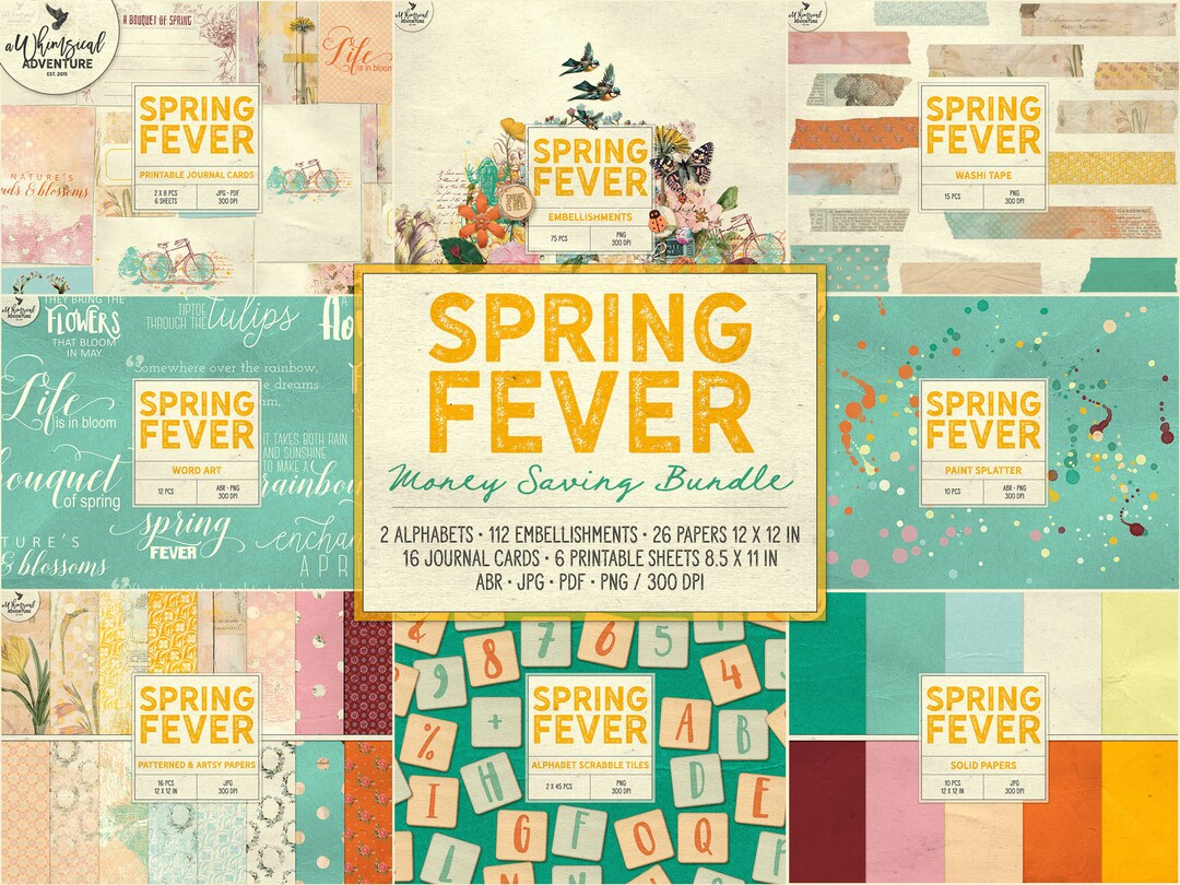 Spring Flowers, Bundle, Best Value, Spring, Colorful, Digital ...