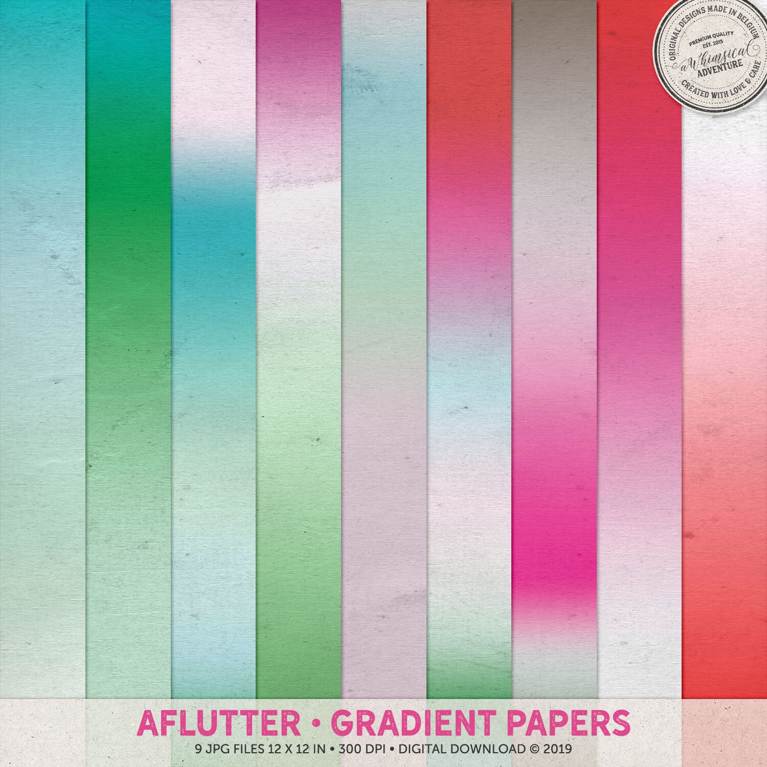 Gradient Digital Paper Ombre Backgrounds Valentine's Day - Etsy