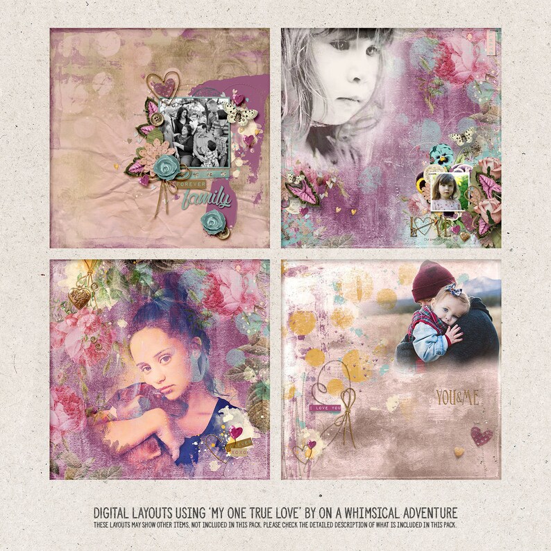 Romantic Floral Paper Pack, Rose Pattern, Valentine's Day Paper ...